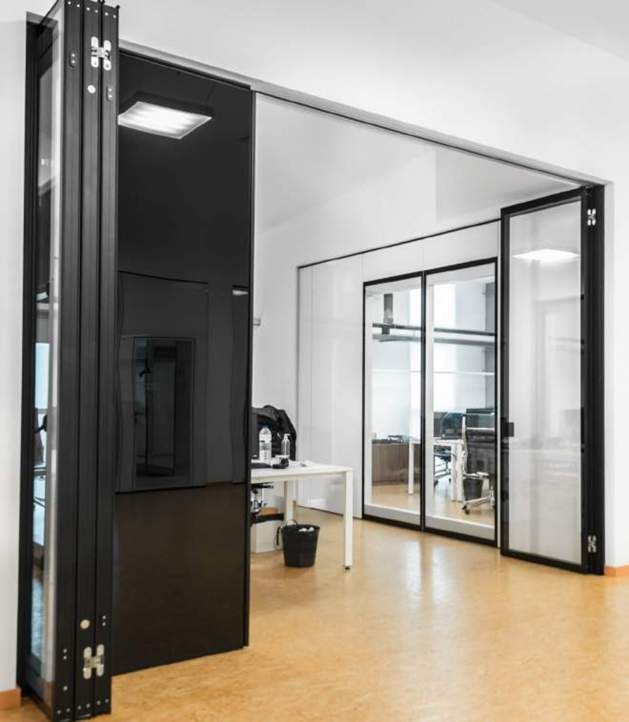 WAVE Flush Glazed Folding Partitions - Premier Wall Systems